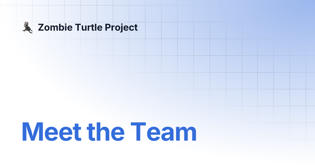 Meet the Team | Zombie Turtle Project